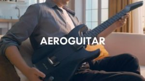 シリコン製ストリングで指がいたくない。初心者モードも搭載で簡単にコード演奏できる電子ギター AeroGuitar(エアロギター) | Kickstarter fan!